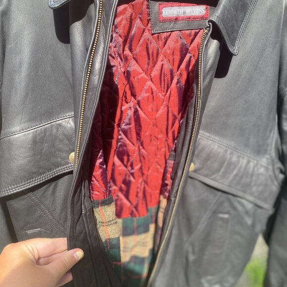 Kenneth Stevens | Jackets & Coats | Vintage Kenneth Stevens Black ...
